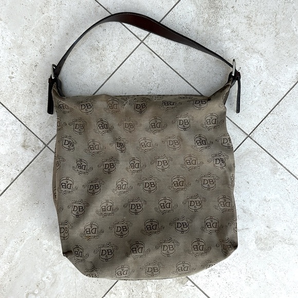 Dooney & Bourke | Bags | Dooney Bourke Db Brown Shield Signature Hobo ...
